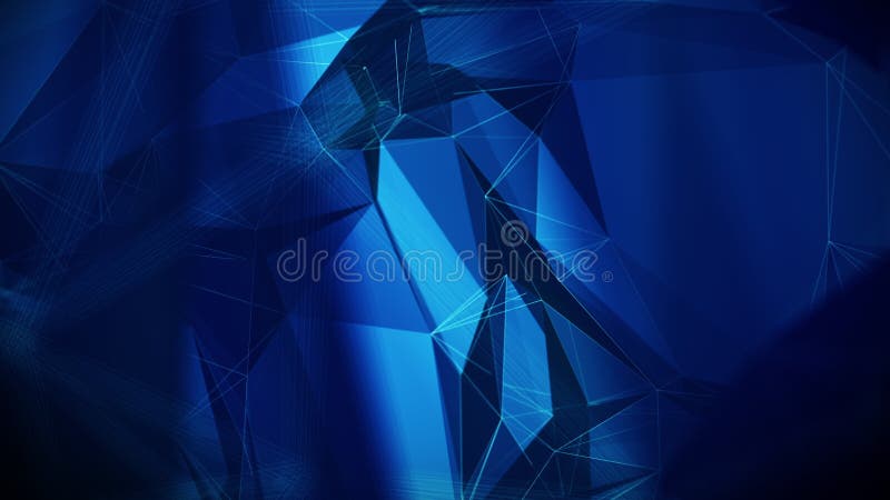 Dark Blue Blurry Triangle Background Design. Geometric Loop Animation ...