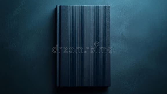 Dark Blue Book Cover with Textured Pattern Stock Illustration ...
