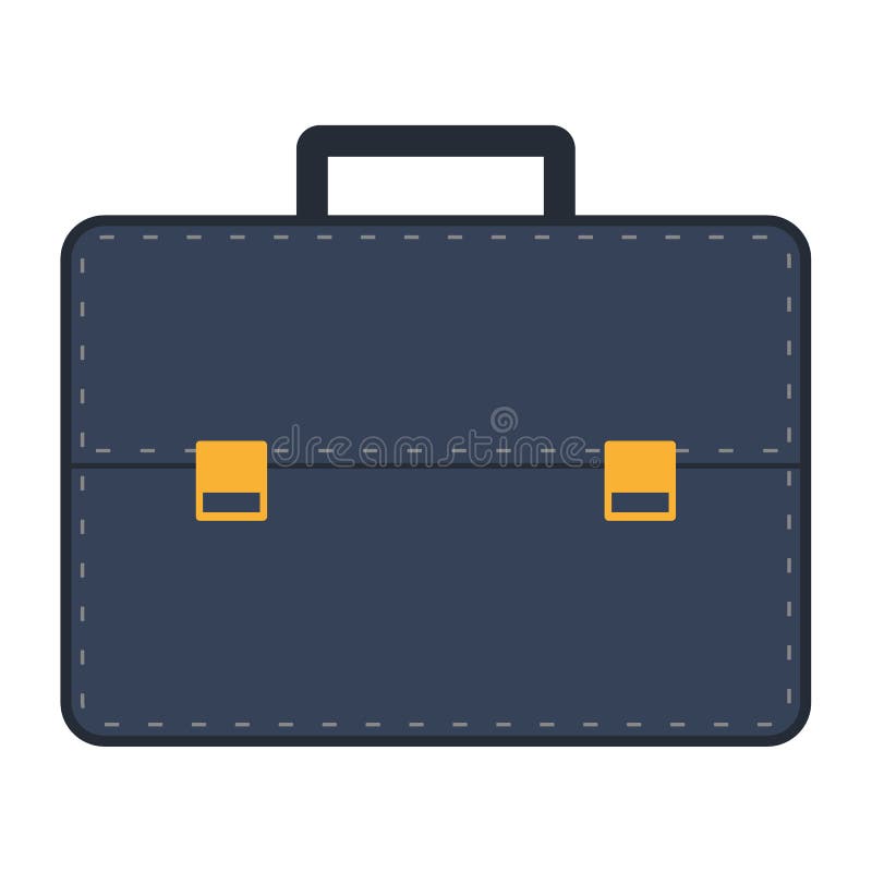 Dark Blue Briefcase on White Background. Briefcase Icon Vector Eps10 ...
