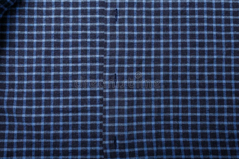 Dark Blue Checkboard Pattern Shirt Fabric Background, Garment Texture ...