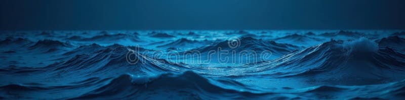 Dark Blue Choppy Ocean Surface, Dramatic Lighting , Wild, Marine ...