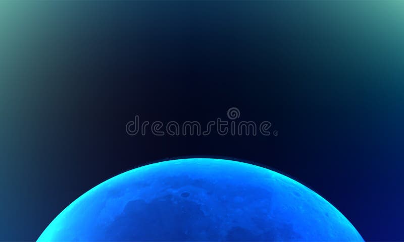 Dark Blue Circle Three Dimensional World Blue Moon Background Stock ...