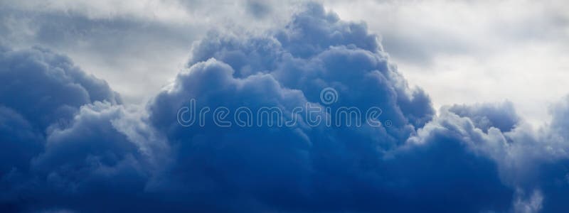 Dark Blue Cloud in the Sky Close-up. Stock Image - Image of storm ...