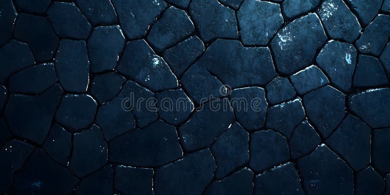 Dark Blue Cobblestone Texture Background Wall Stone Pavement Stock ...