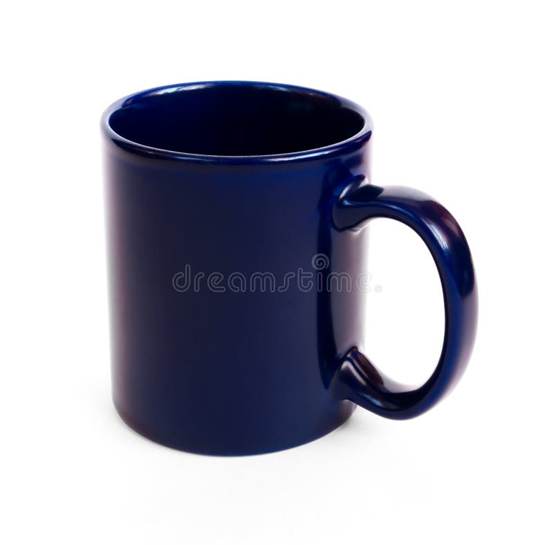 Blue Mug of Hot Coffee stock image. Image of isolated - 5369217