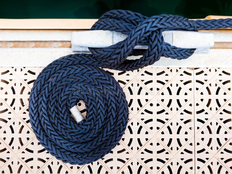 Dark blue coiled rope stock photo. Image of rope, maritime - 31092742
