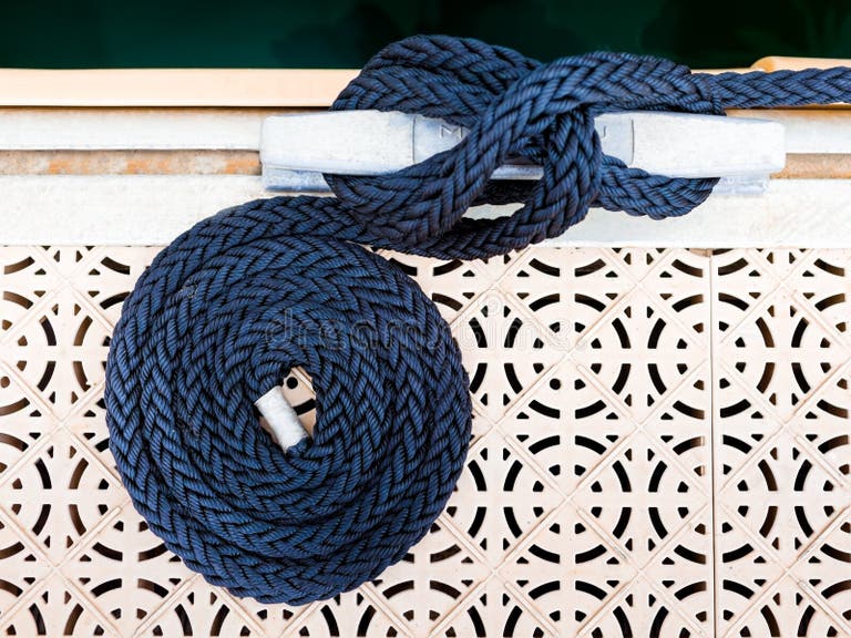 Dark blue coiled rope stock photo. Image of rope, maritime - 31092742