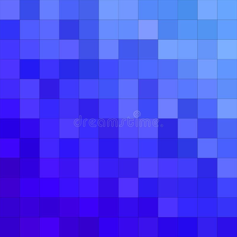 Dark Blue Color Square Mosaic Texture in Rectangular Style and Gradient ...