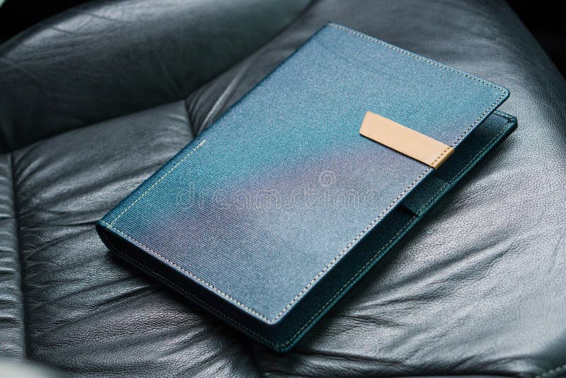 Dark Blue Colored Organizer Book. Stock Image - Image of pocket ...