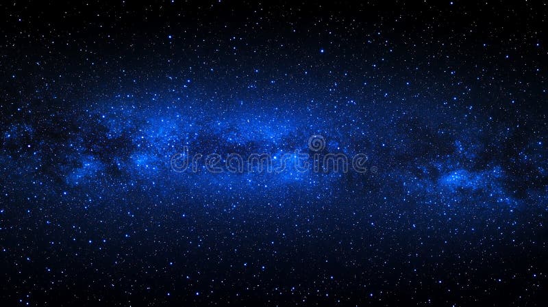 The Dark Blue Cosmos Featuring a Multitude of Shining Stars Stock ...