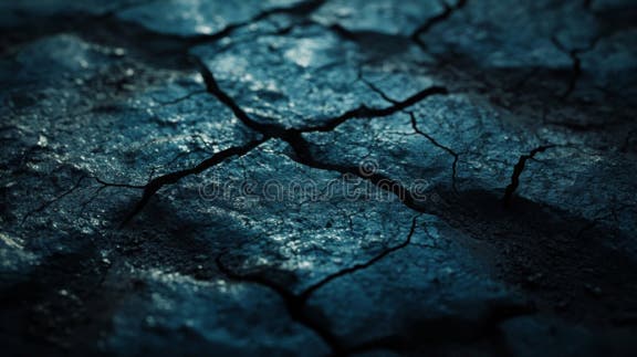 Dark Blue Cracked Earth Texture Background Stock Illustration ...