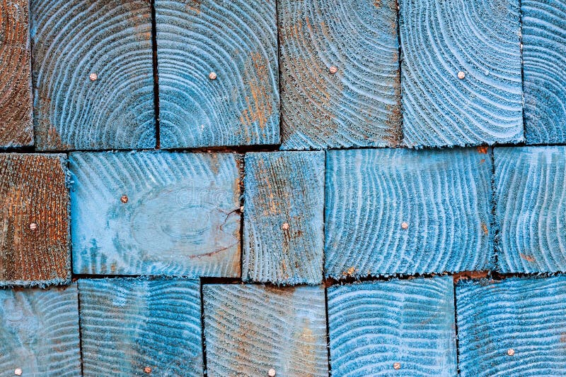 Dark Blue Cross Section Stacking Square Wood Background Stock Photo ...