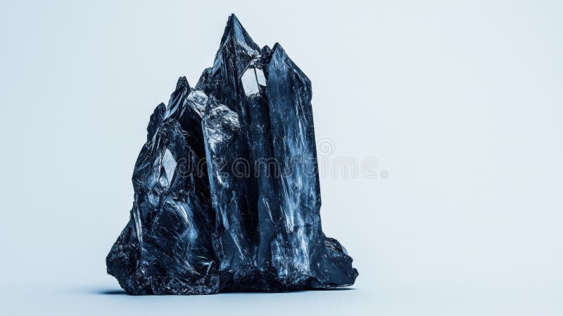 A Dark Blue Crystal Formation with Sharp Edges and a Rough Texture ...