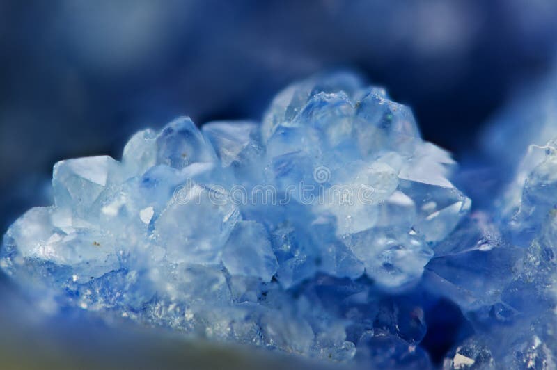 Dark Blue Crystal, Natural Nature Mineral, Macro Stock Image - Image of ...