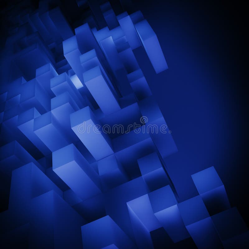 3D Abstract Cubes Background Stock Illustration - Illustration of ...