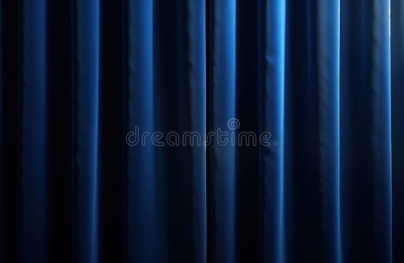 Dark Blue Curtain Material. Vertical Stripes Create Texture, Elegance ...