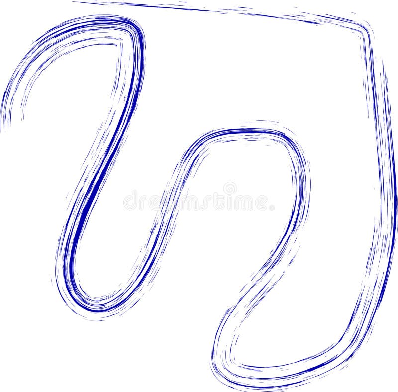 Dark Blue Curved Line on a White Background Stock Vector - Illustration ...