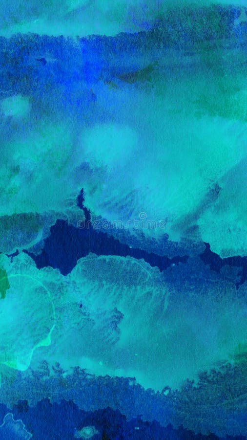 Dark Blue Cyan Watercolor Creative Abstract Background Texture Stock ...