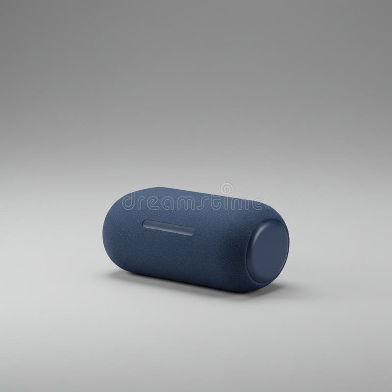 Dark Blue Cylindrical Object with Rounded Edges, Resembling a Modern ...