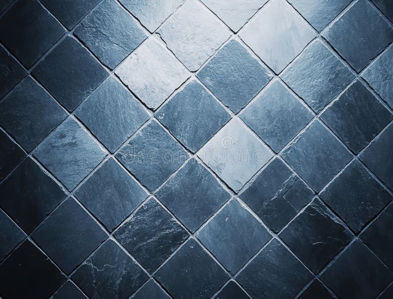 Dark Blue Diamond Slate Tiles Stock Photo - Image of interior, home ...