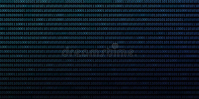 Dark Blue Digital Binary Code Matrix Background Data And Streaming Binary Code Abstract With