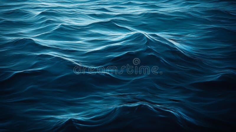 Dark Blue Digital Water Waves Abstract Texture Stock Illustration ...