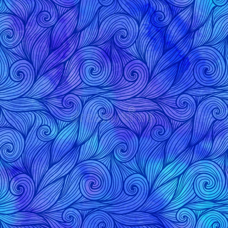 Blue doodle pattern stock vector. Illustration of baby - 35259995