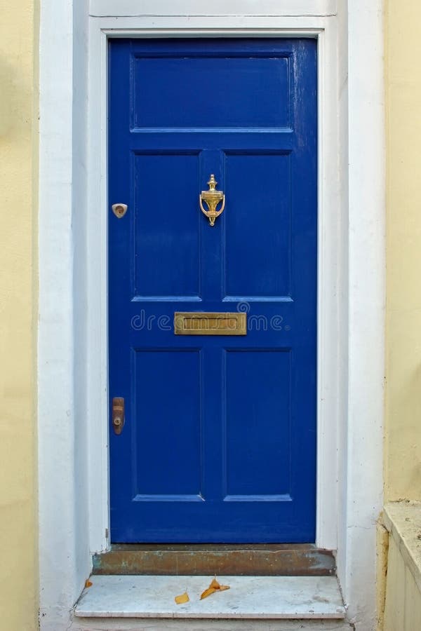 Dark blue door stock image. Image of door, front, outside - 38670945