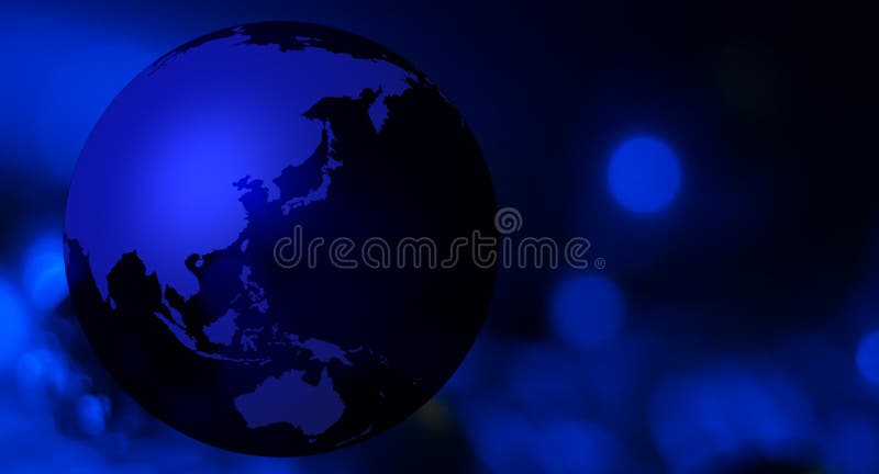 Dark Blue Earth Planet Background Stock Illustration - Illustration of ...