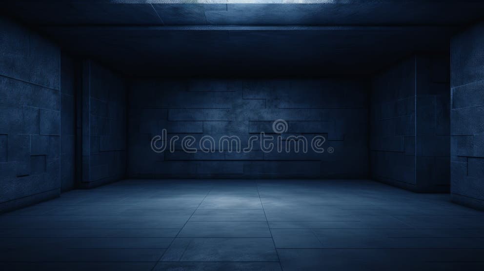 A Dark Blue Empty Space Generative AI Stock Illustration - Illustration ...