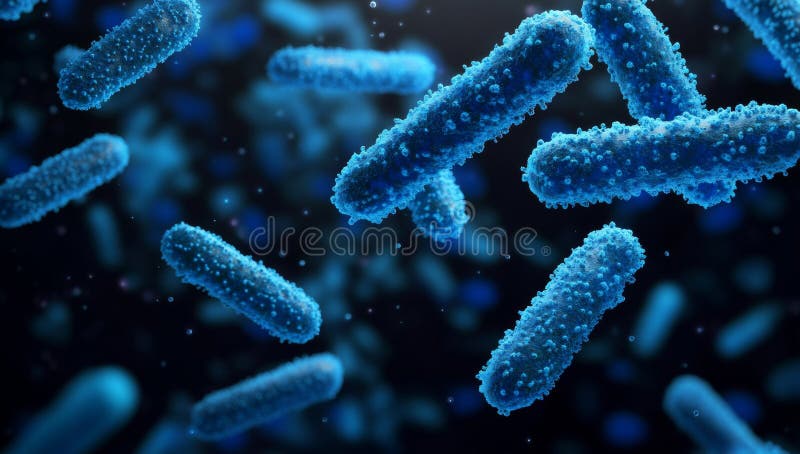 Microscopic View Bacteria Dark Blue Environment Stock Photos - Free ...