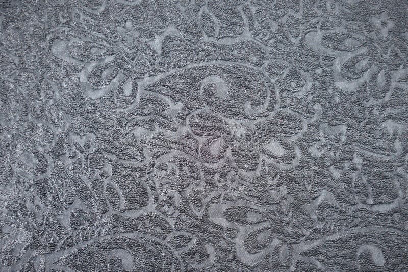 Dark Blue Fabric with Relief Floral Pattern Stock Photo - Image of ...