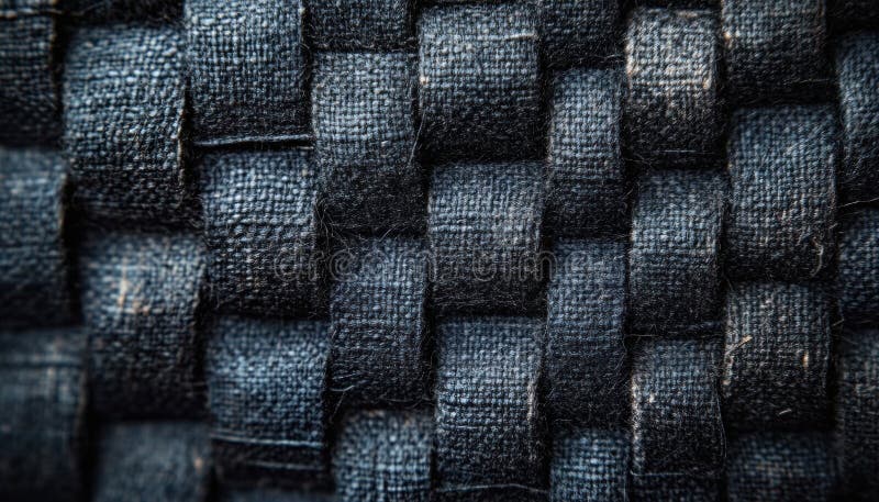 Dark Blue Fabric Texture Forming Weaving Checkered Pattern Stock Image ...