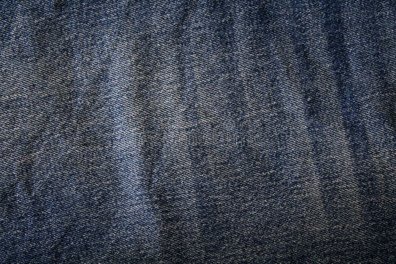 Dark Blue Fabric Texture of Old Wrinkled Jeans Stock Image - Image of ...