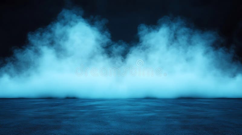 Dark Blue Foggy Ground Background Stock Illustration - Illustration of ...