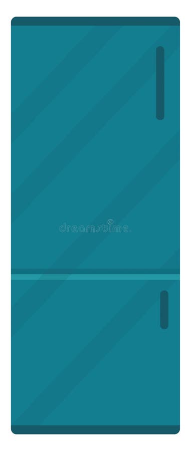 Dark blue fridge, icon stock vector. Illustration of clinic - 261370585