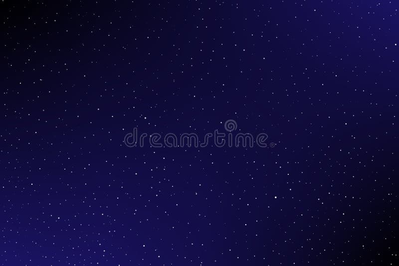 Dark Blue Galaxy Vector Illustration, Glowing Stars Night Sky ...