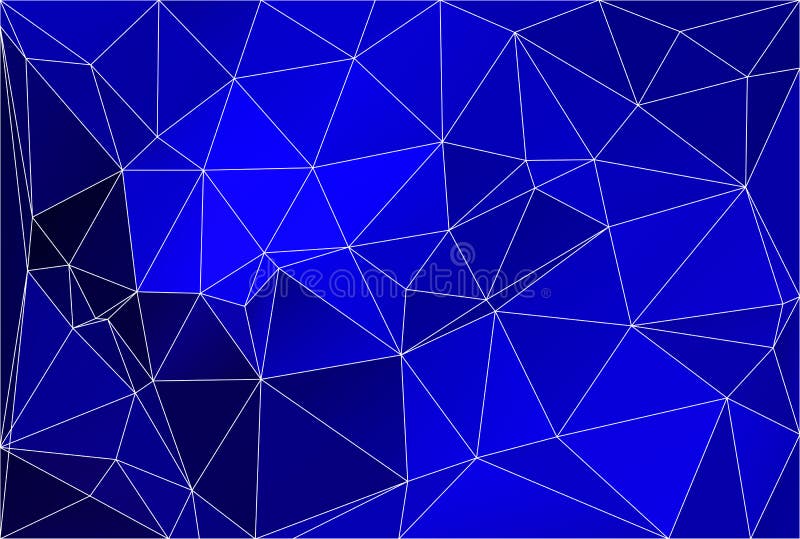 Dark Blue Geometric Background with Mesh. Stock Vector - Illustration ...