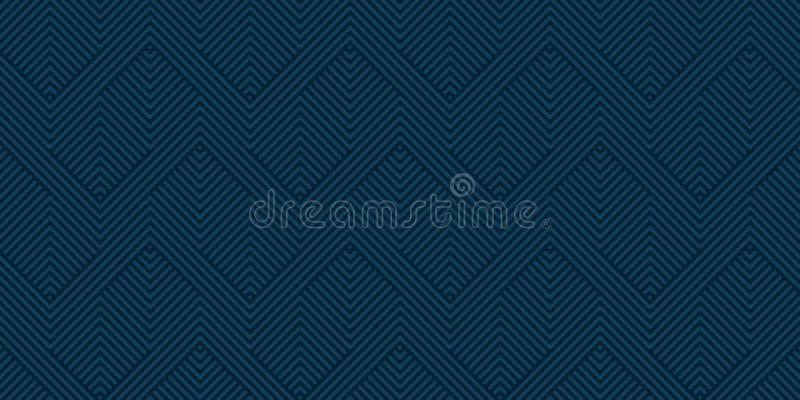 Dark Blue Geometric Lines Seamless Pattern. Simple Vector Stripes ...