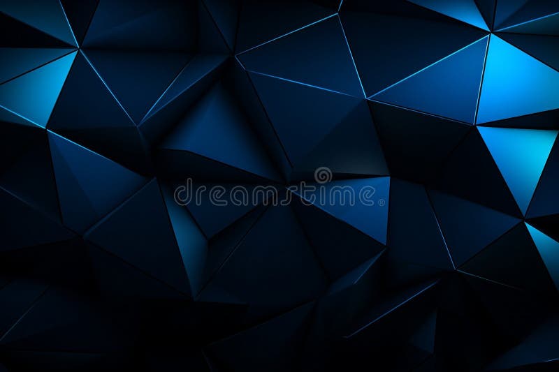 Dark Blue Geometric Pattern with Sharp, Angular Facets and Subtle ...