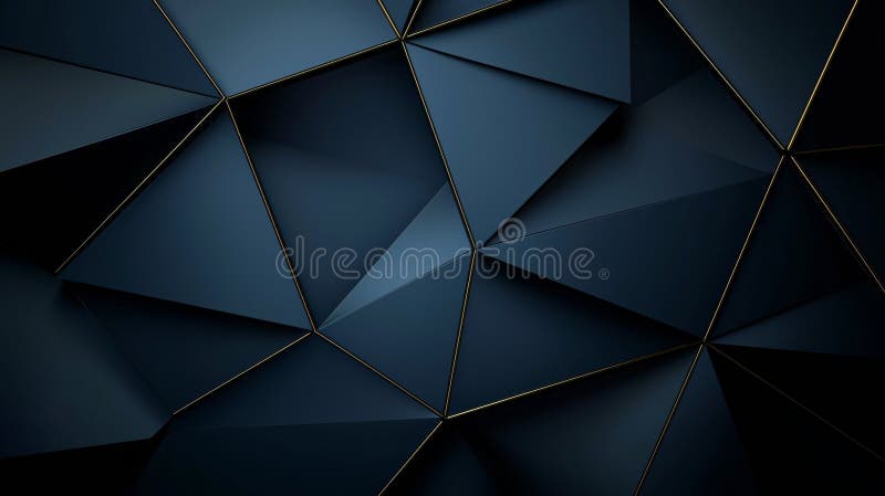 Dark Blue Geometric Pattern with Triangular Shapes. Stock Image - Image ...