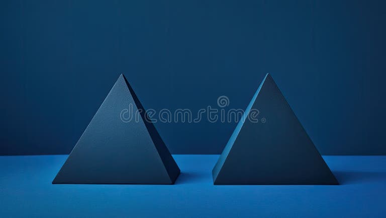 Blue Pyramid Abstract stock illustration. Illustration of geometric ...