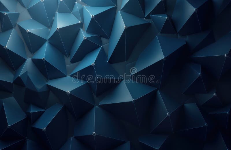 Dark Blue Geometric Shapes Create Gradient Wallpaper Pattern. Abstract ...