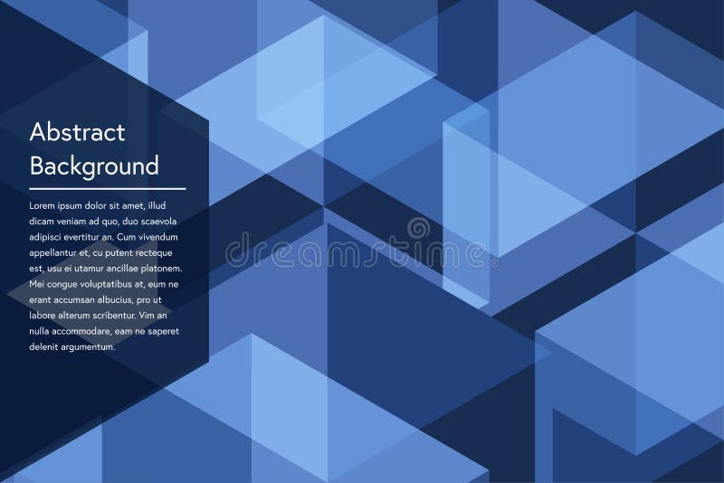 Dark Blue Geometry Abstract Background Stock Vector - Illustration of ...