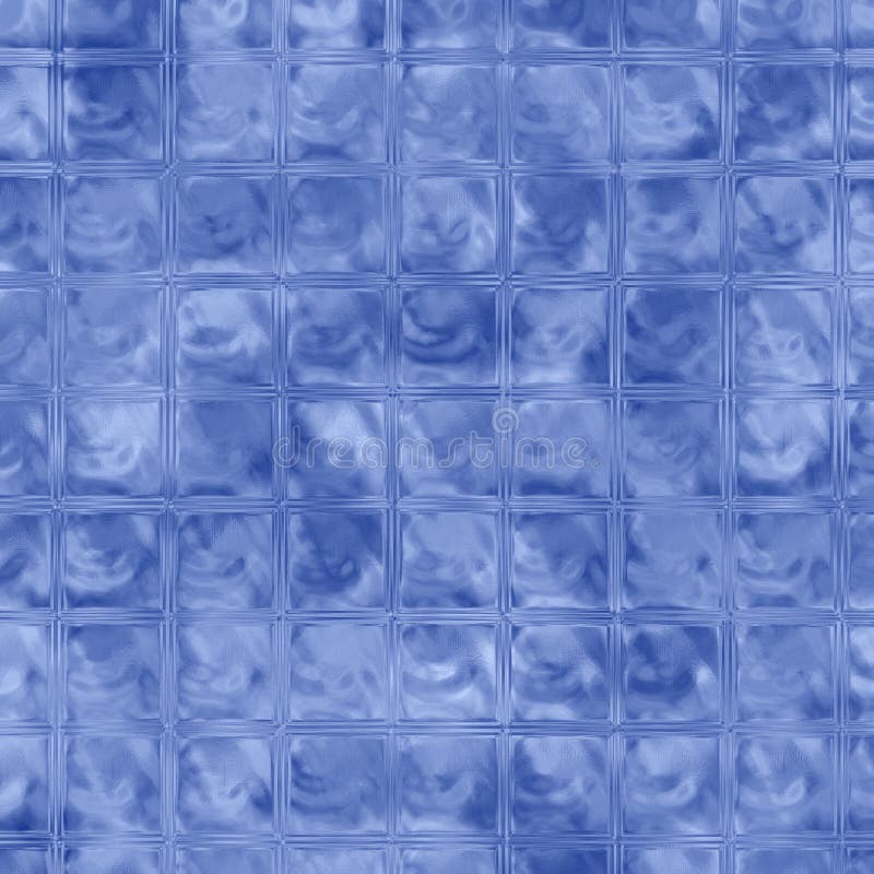 Dark Blue Glass Raster Texture. Glass Blocks Square Pattern Tile Stock ...