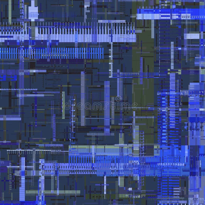 Dark Blue Glitch Unique Design Abstract Digital Pixel Noise Error ...