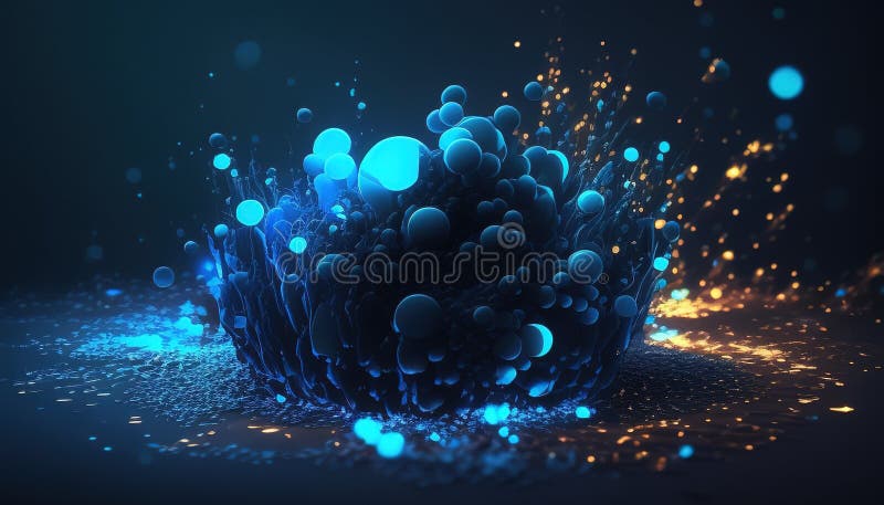 Blue Texture Conveys, Digital Art Illustration, Generative AI Stock ...