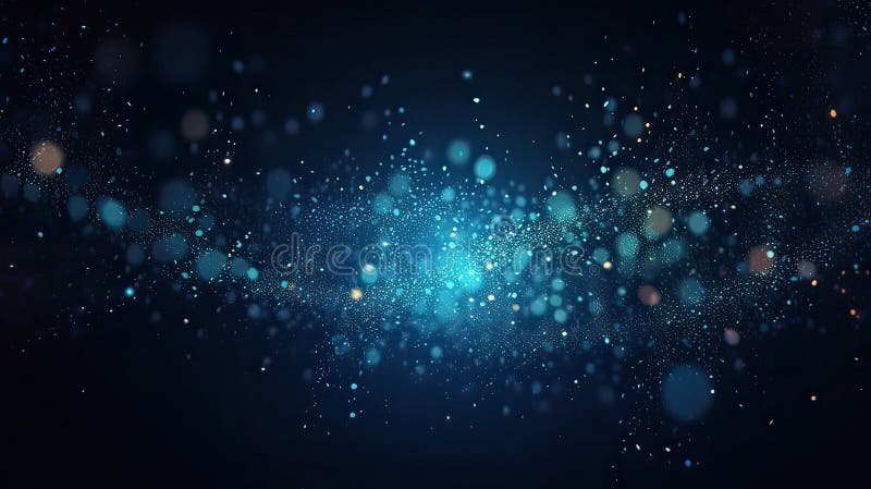 Dark Blue and Glow Particle Abstract Background. Stock Illustration ...