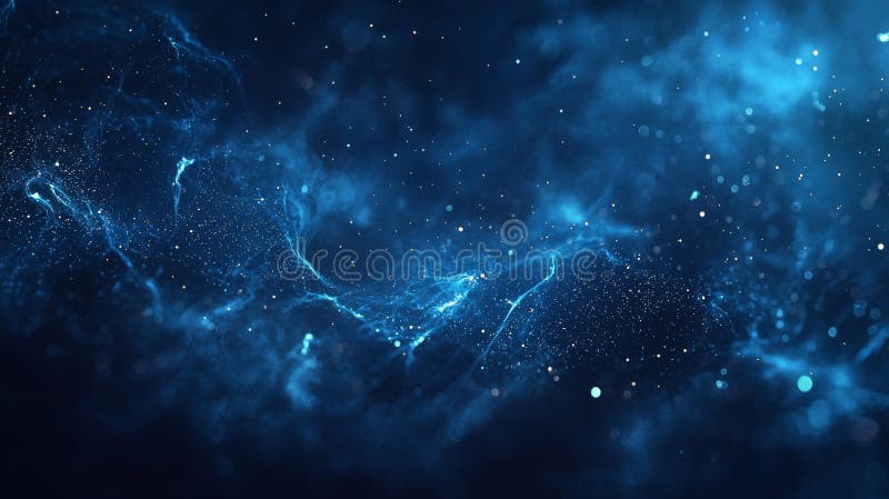 Dark Blue Glow Particle Abstract Background for Technology and Science ...