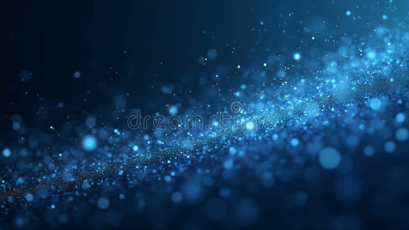 Dark Blue and Glow Particles Abstract Background Stock Image - Image of ...